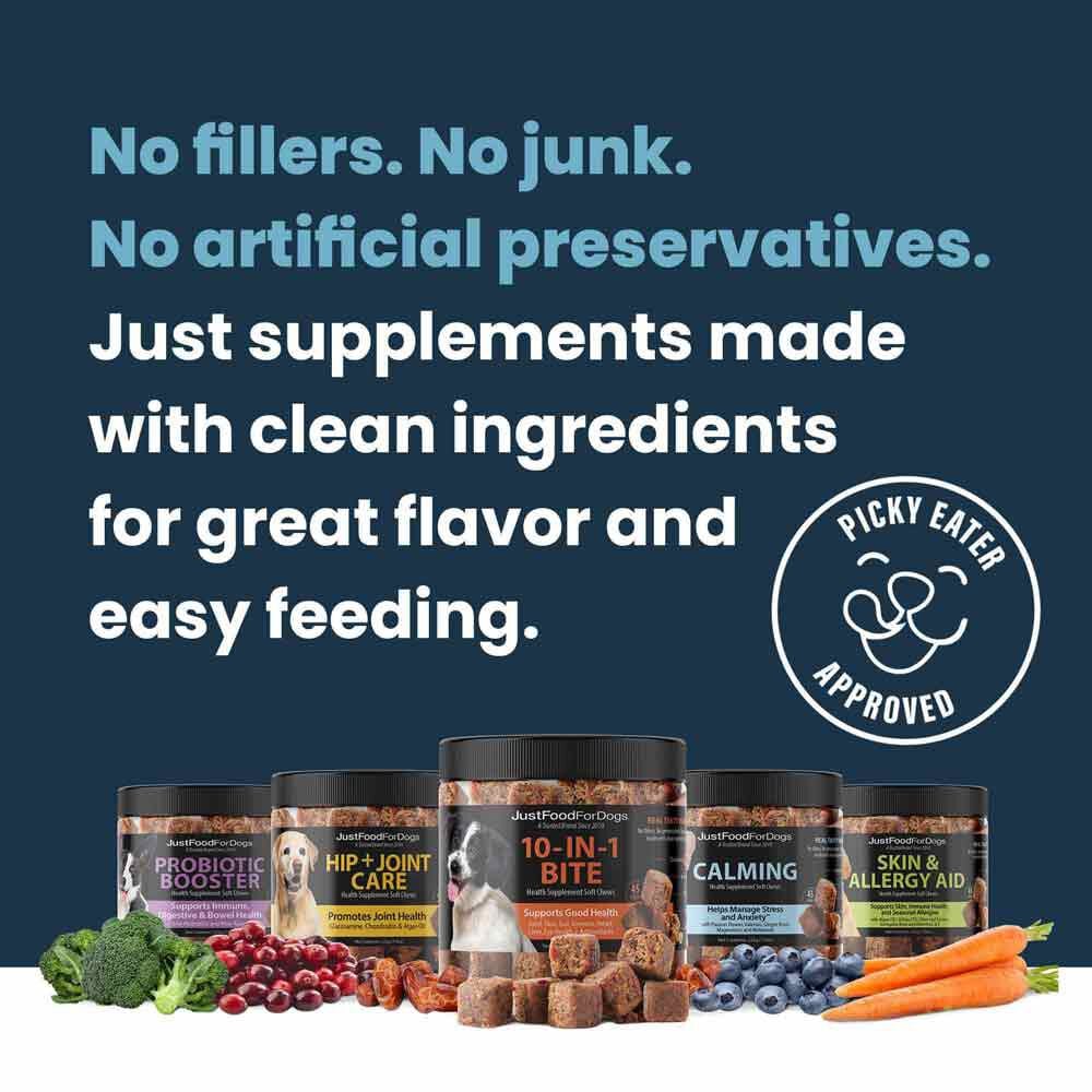 Probiotic Chews for Dogs (45 Soft Chews) | JustFoodForDogs