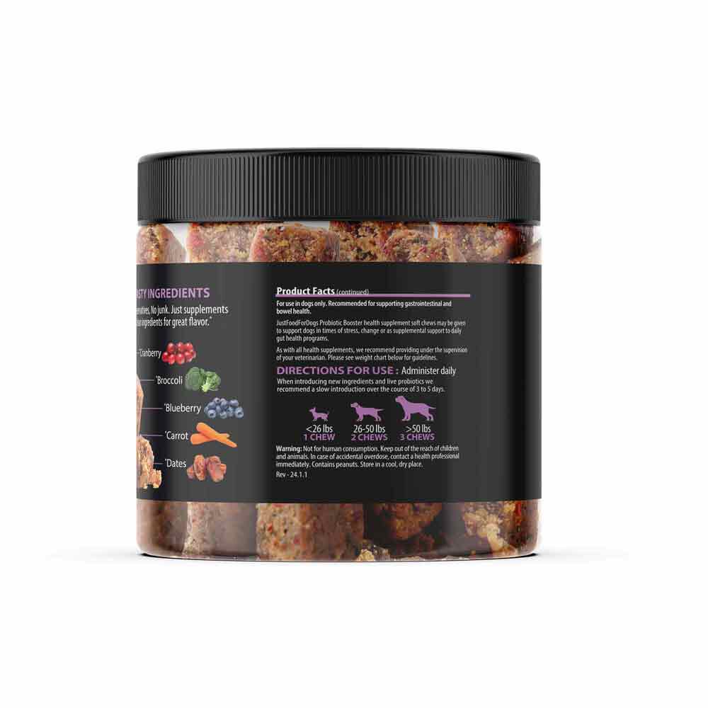 Probiotic Chews for Dogs (45 Soft Chews) | JustFoodForDogs
