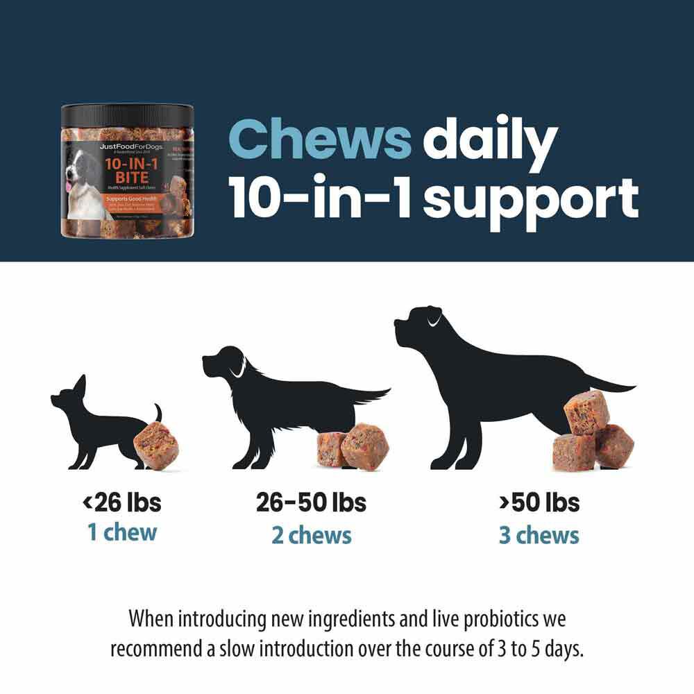 10-in-1 Bite (45 Chews) | JustFoodForDogs