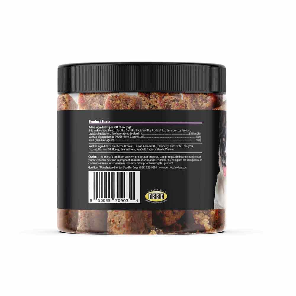 Probiotic Chews for Dogs (45 Soft Chews) | JustFoodForDogs