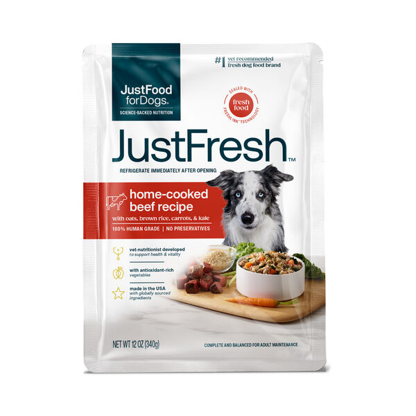 JustFresh Beef Dog Food Pouches - 7 pack | JustFoodForDogs