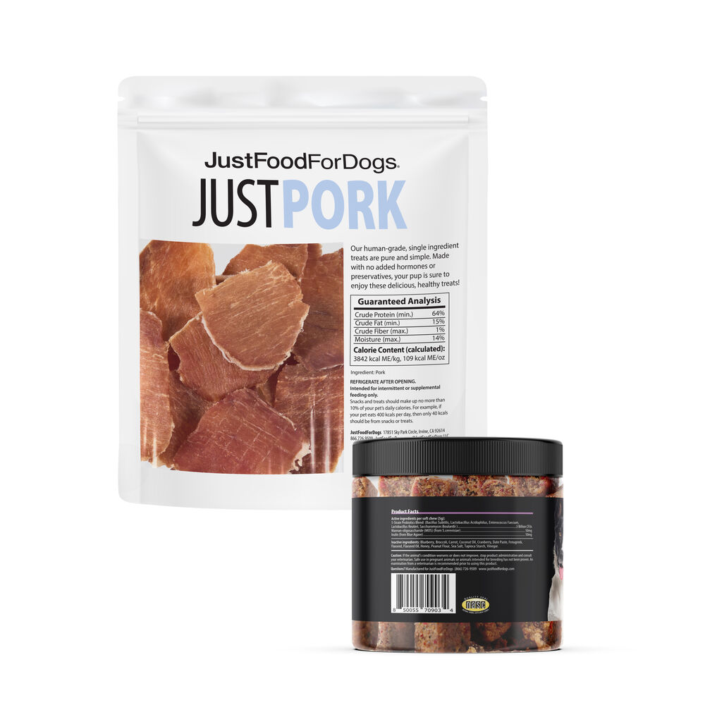 Pork & Probiotics Pack: Pork Treats and Probiotic Booster Bundle ...